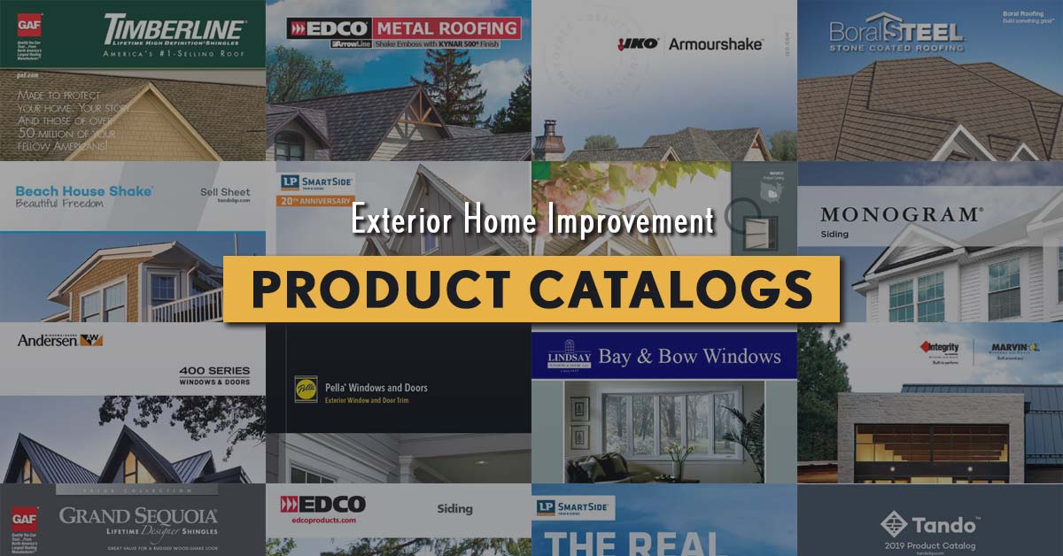 Collection of Roofing, Siding, Windows, and Exterior Product Catalogs